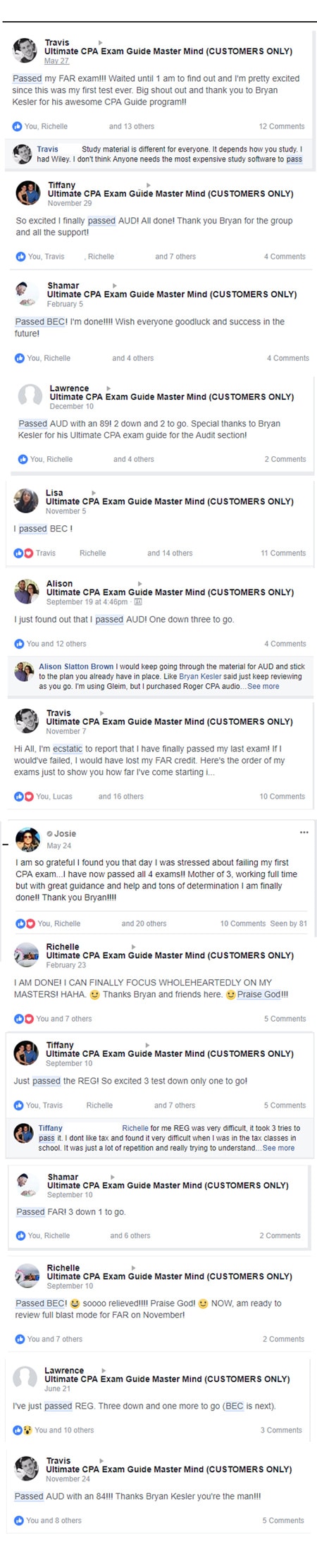 Testimonials-Collage-Mobile | CPA Exam Guide