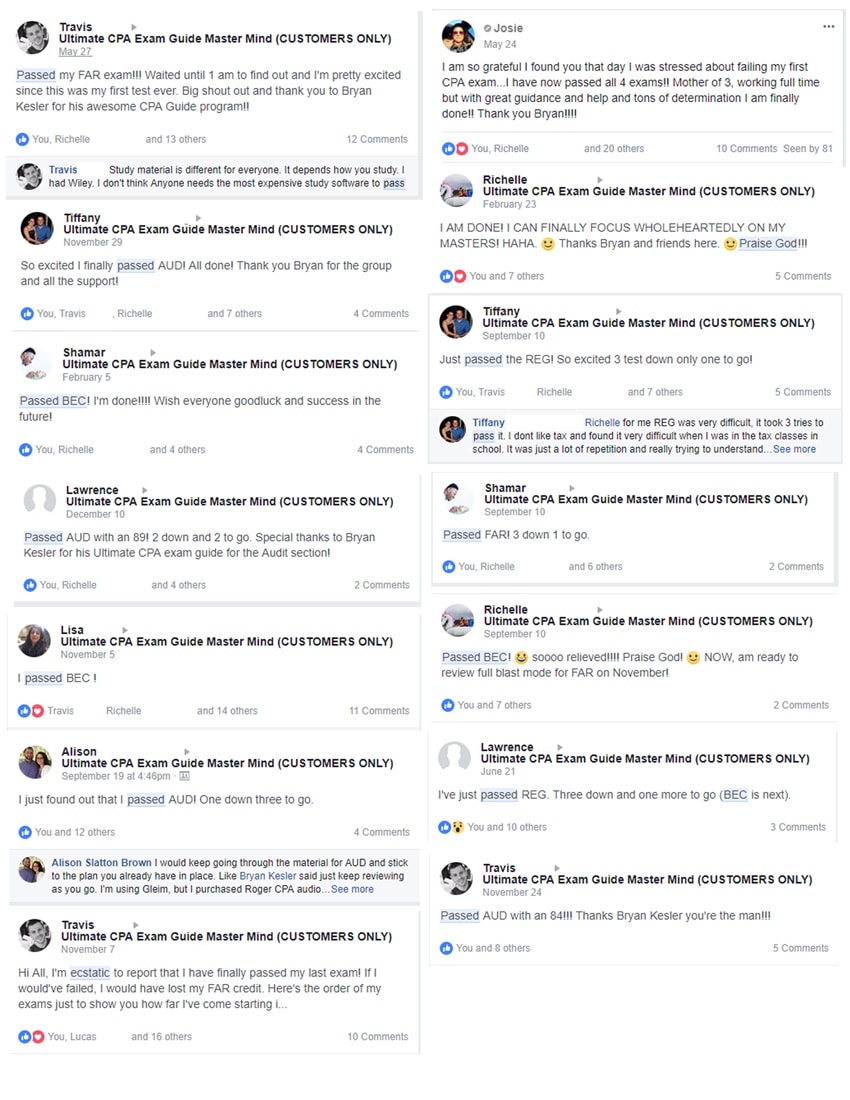 Testimonials-Collage | CPA Exam Guide